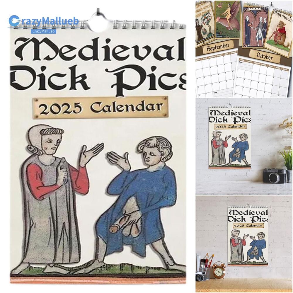 Medieval Pics 2025 Calendar Prank Medieval Wall Calendar Funny Wall Art ...