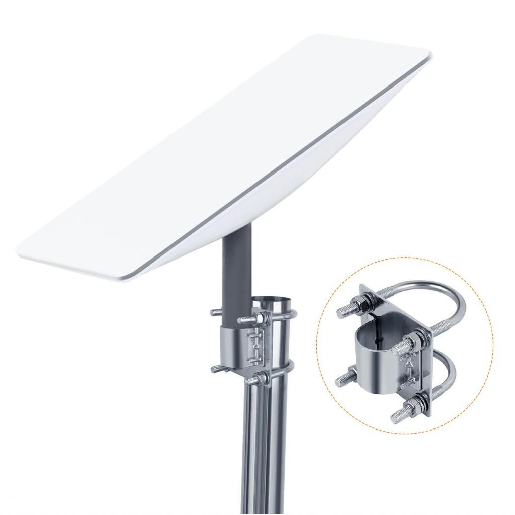 Tominihouse Satellite Dish Pole Mount Adapter Stainless Steel TV ...