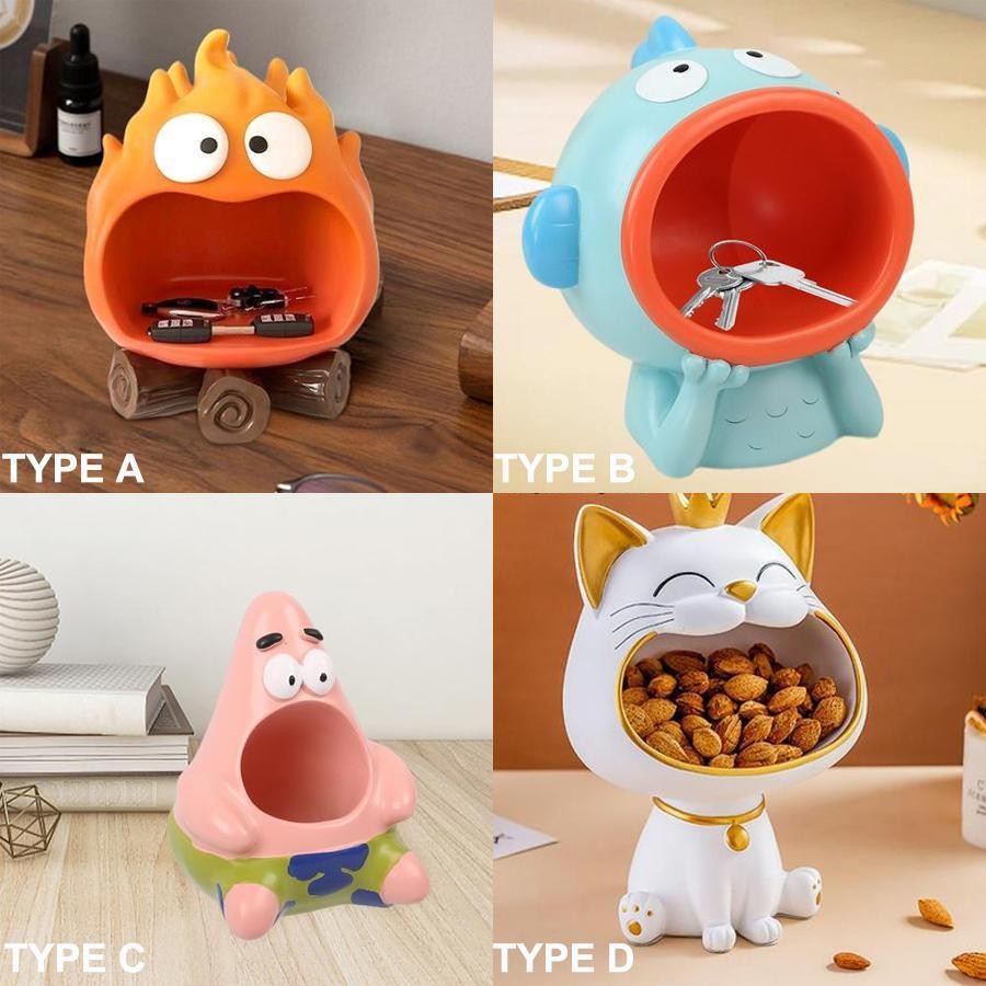Decorative Key Bowl Flame Cartoon Candy Dish Creative Key Holder Bowl ...