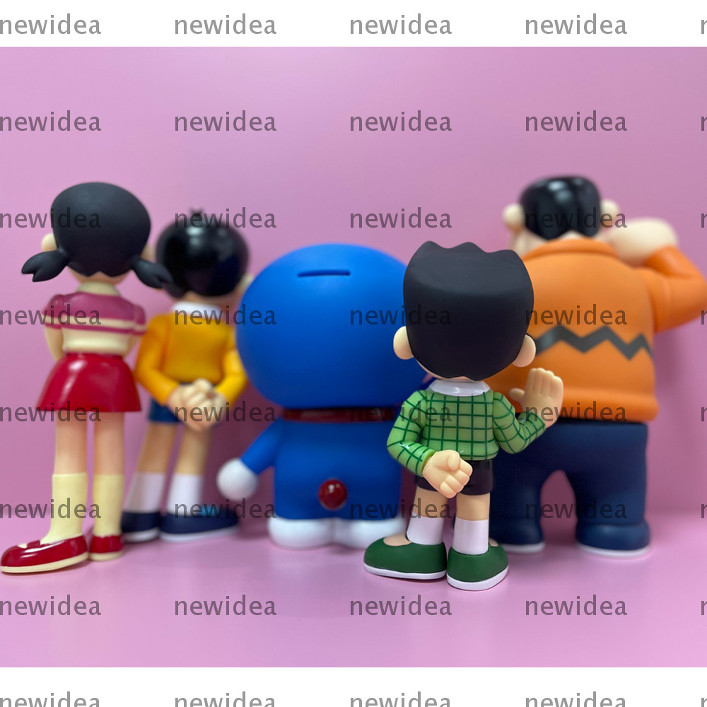 NEWIDEA 5Pcs Doraemon Model, 80th Anniversary Doll Vinyl Figure Fat ...