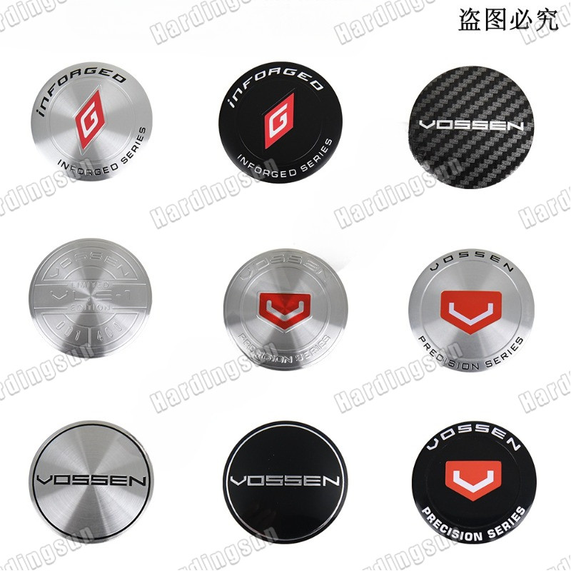 4PCS 56MM Stickers VOSSEN INFORGED Logo Center Rim Cap Sticker Wheel ...