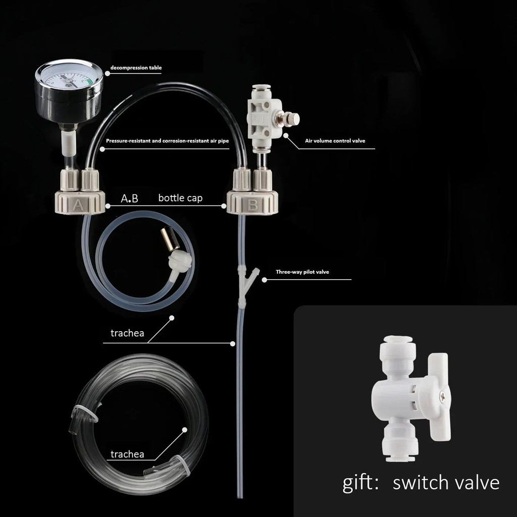 Aquarium CO2 Regulator System Kit co2 Diffuser Generator with Valve Bubble Atomizer Solenoid ...