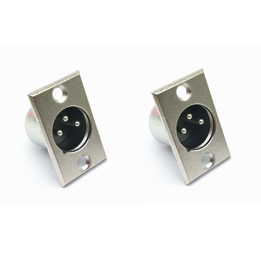 XLR Male Female Panel Mount Chassis Mic Jack Connector for Audio Cables ...