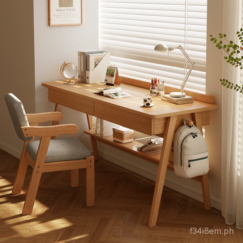 Nordic Computer Desk Desktop Simple Home Desk Simple with Bookshelf ...
