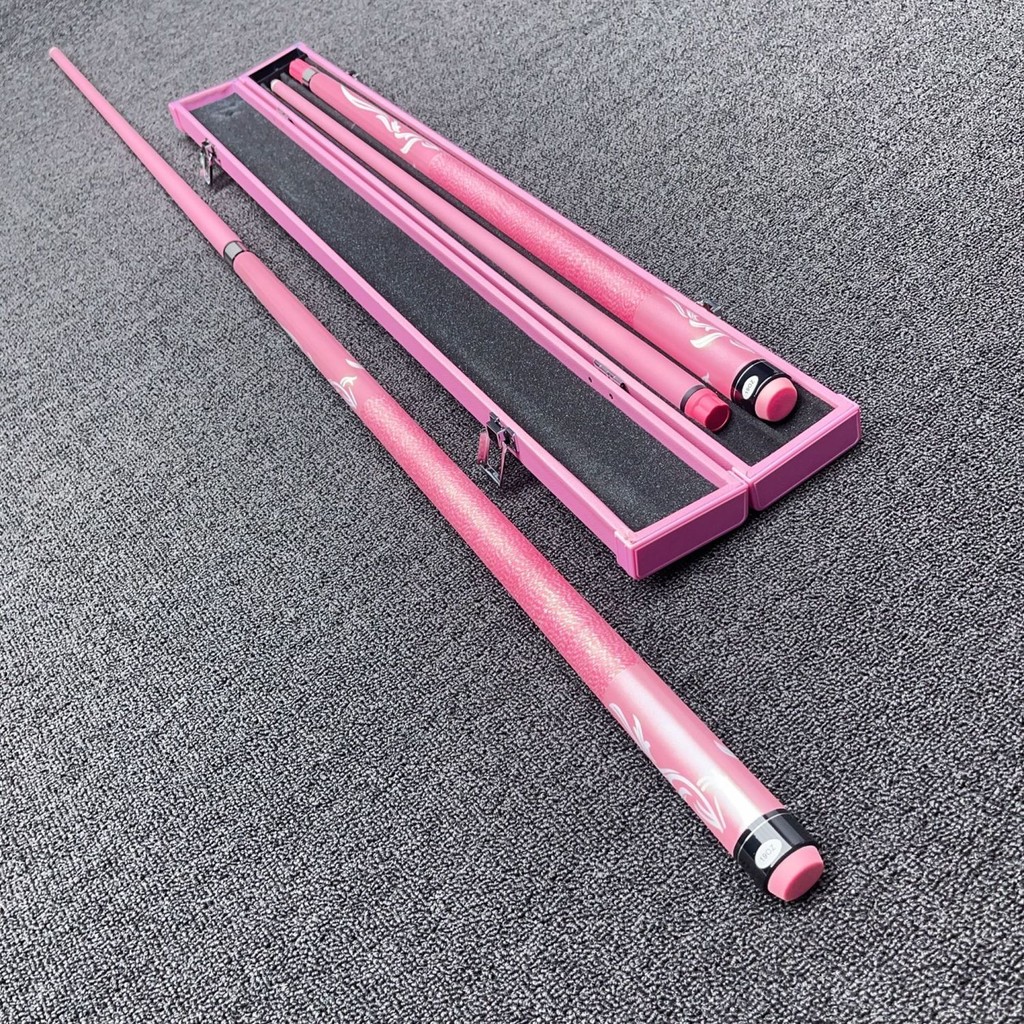 Free Box Pink Lady 12.8MM 1/2 Billiard Cue Big Head 8/9 Balls Billiards ...