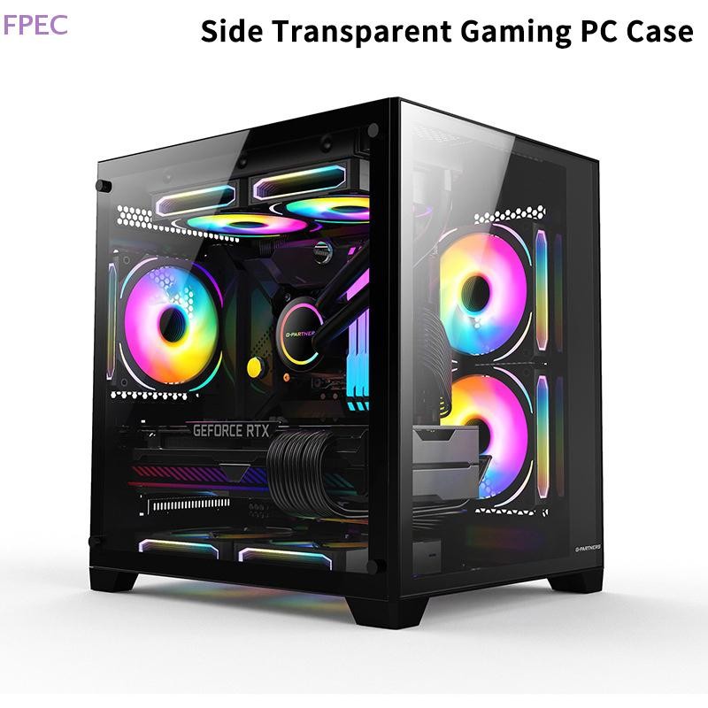 FPEC PC Case Transparent Sea View Room A-pillar Desktop Computer Tower ...