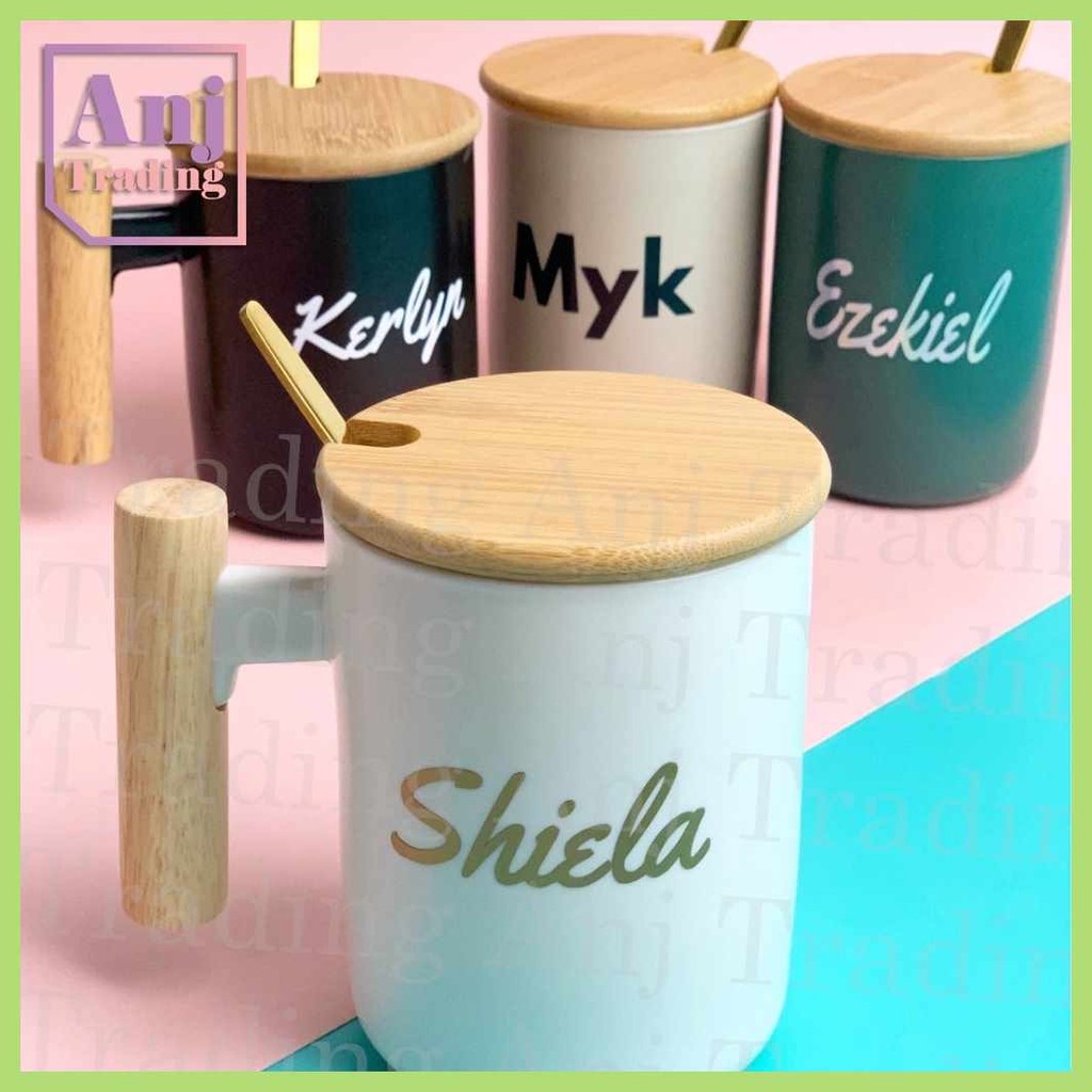 Aesthetic?zq$Ceramic|o@Coffee`Y;Tea&Mug&with%wj:Bamboo%SK:Wooden%BT:Lid ...