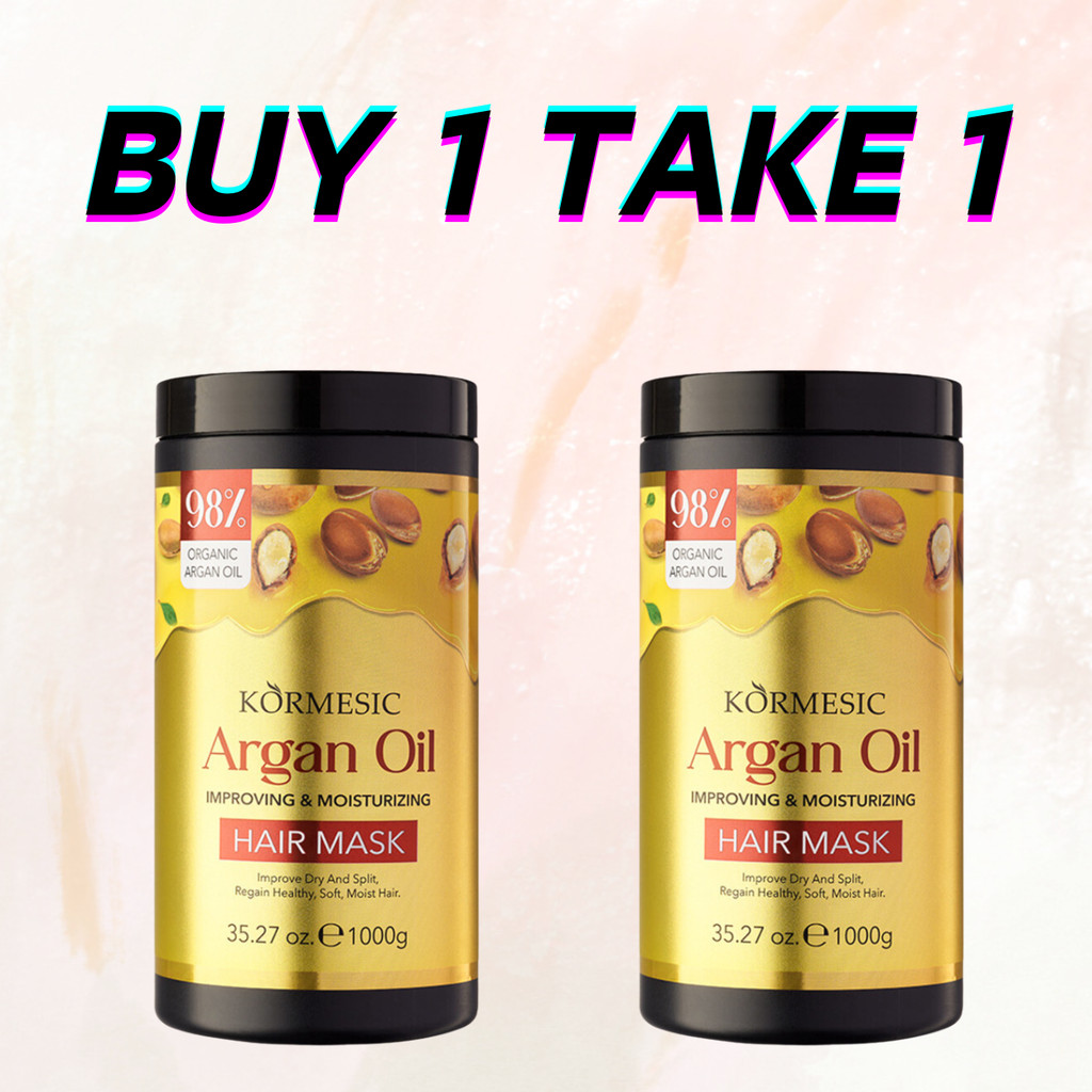 【BUY 1 TAKE 1】Kormesic Argan Oil Repair Damage Frizzy Smooth Hair Mask ...