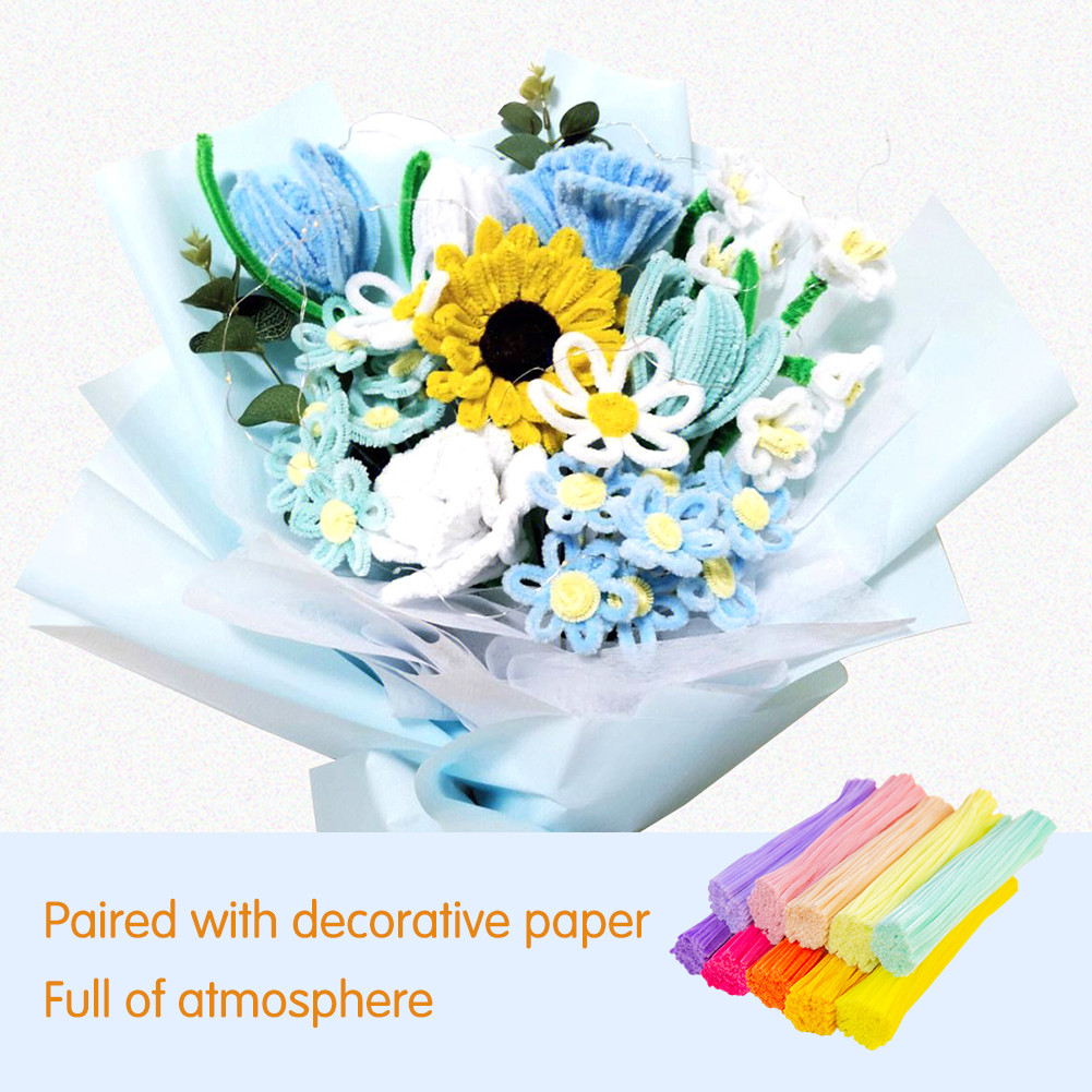 100pcs Fuzzy Sticks Craft Kit Multi Color Craft Art For Hand-made DIY ...