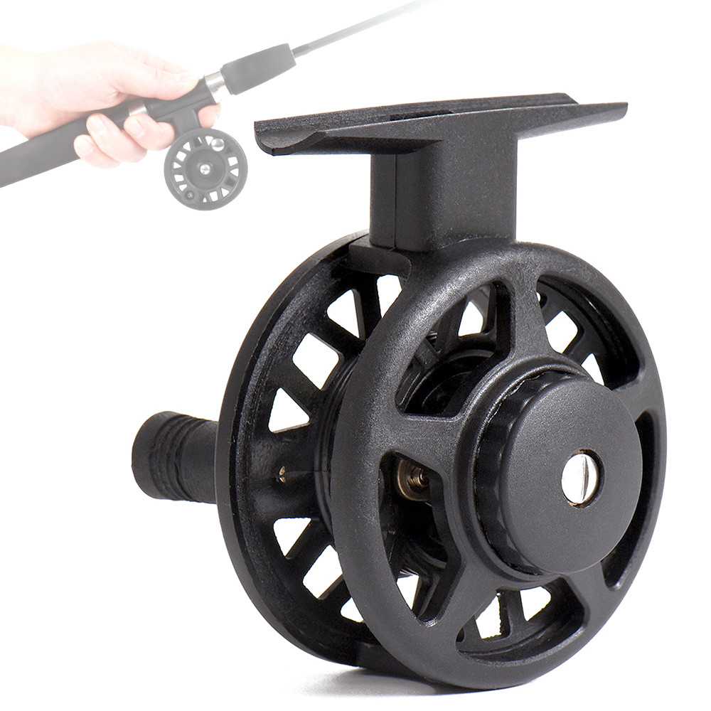 Black Ultralight 55g Fly Fishing Reel Diameter 50mm ABS Plastic Left ...