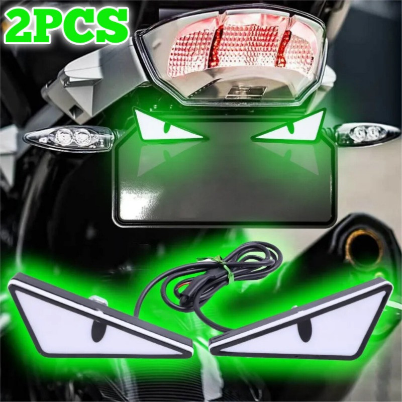 Motorcycle Devil' Eyes Headlights - LED Triangle Demon Eye Light ...