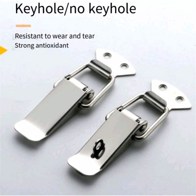 Mild Steel Hasp Cabinet Boxes Spring Loaded Latch Catch Toggle Hasp For ...