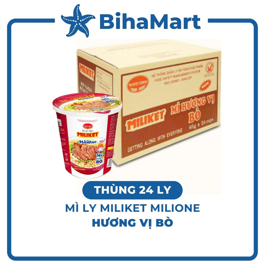 [24-CUP Box] - COLUSA - Miliket Cup Noodles with Beef flavor, Miliket ...