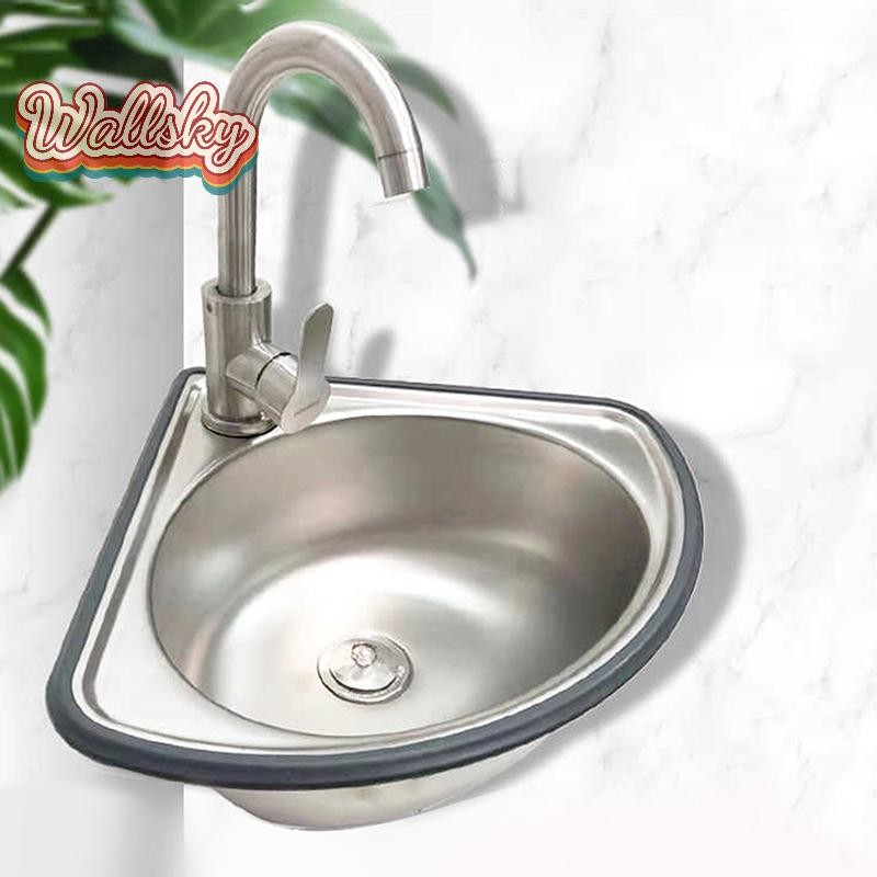 Wallsky> RV Kitchen Sink Stainless Bathroom Basins Camper Vegetable ...