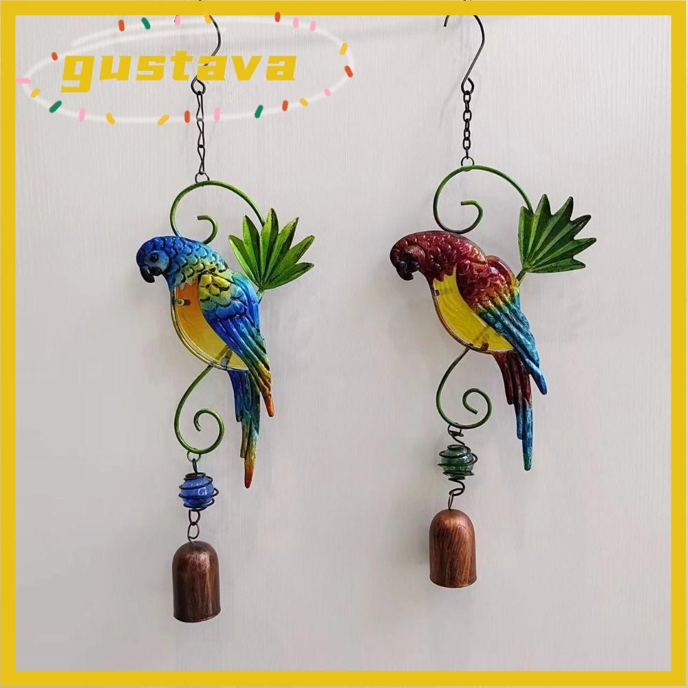 GUSTAVA Bird Wind Chimes, Retro Metal Parrot Bell, Outdoor Indoor ...