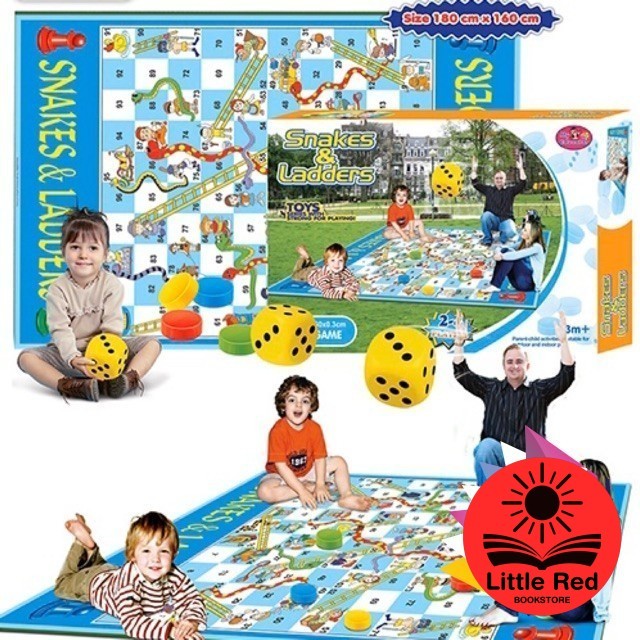GIANT SIZE SNAKE & LADDER CHESS GAME SET 180cm X 160cm - Board Game ...