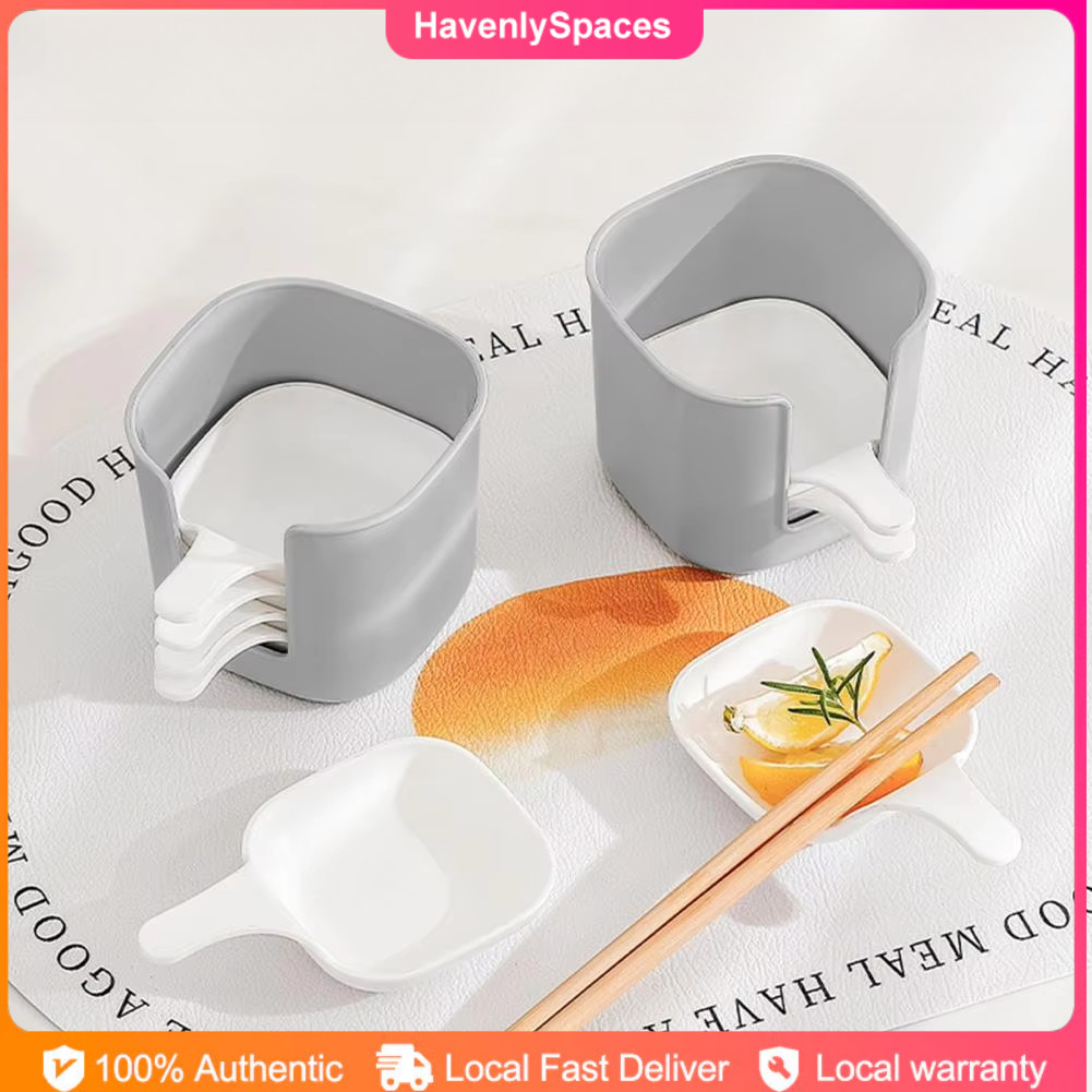 6Pcs Seasoning Dish Set Sauce Serving Bowl Stackable Storage Box Snack ...