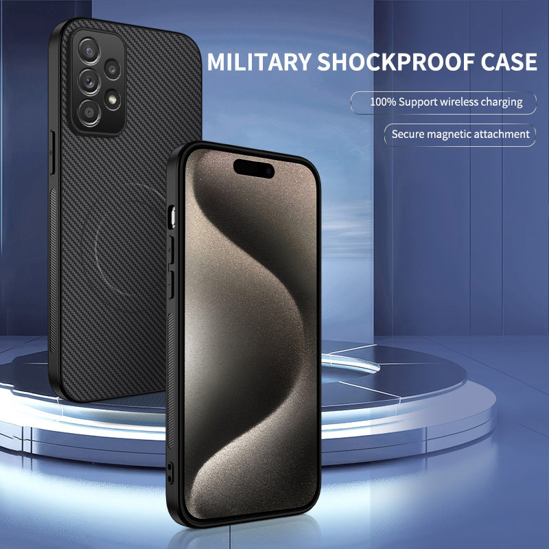 For Samsung Galaxy A52s A52 A53 A54 A55 A56 5G 4G Carbon Fiber Leather ...