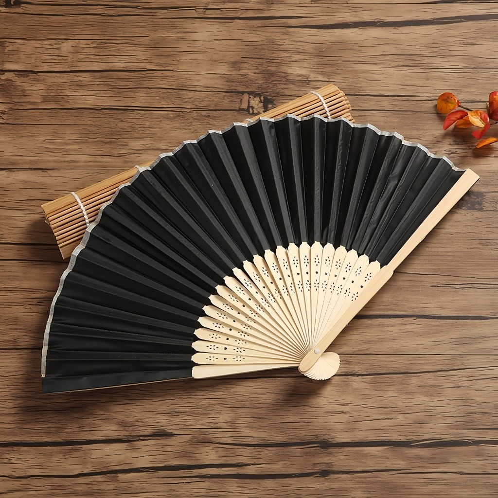 Bamboo Wood Folding Fan Handheld Cool Summer Folding Fans | Shopee ...