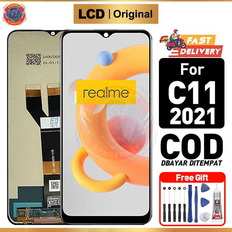 LCD Realme C11 2021 Original Touchscreen Genuine Fullset Crown Ori ...