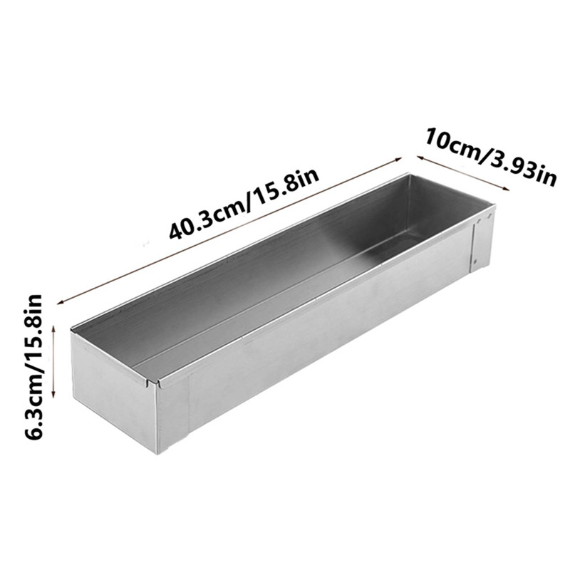 40CM Thickened Stainless Steel Rectangular Tiramisu Cake Mold Side ...