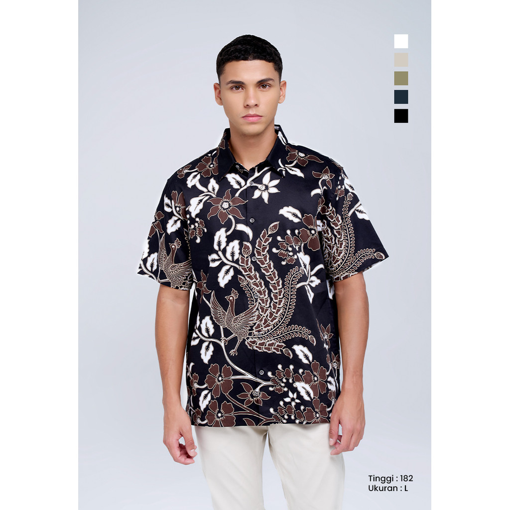 KEMEJA MANZONE - Cakrayudha 04 Comfort Fit Men's Short Sleeve Batik ...