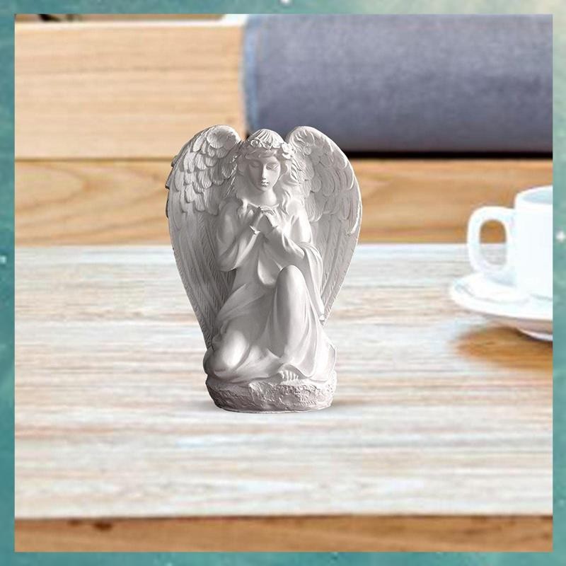 [Q H B W] Guardian Angel Statue Shelf Living Room Bedroom Decor ...