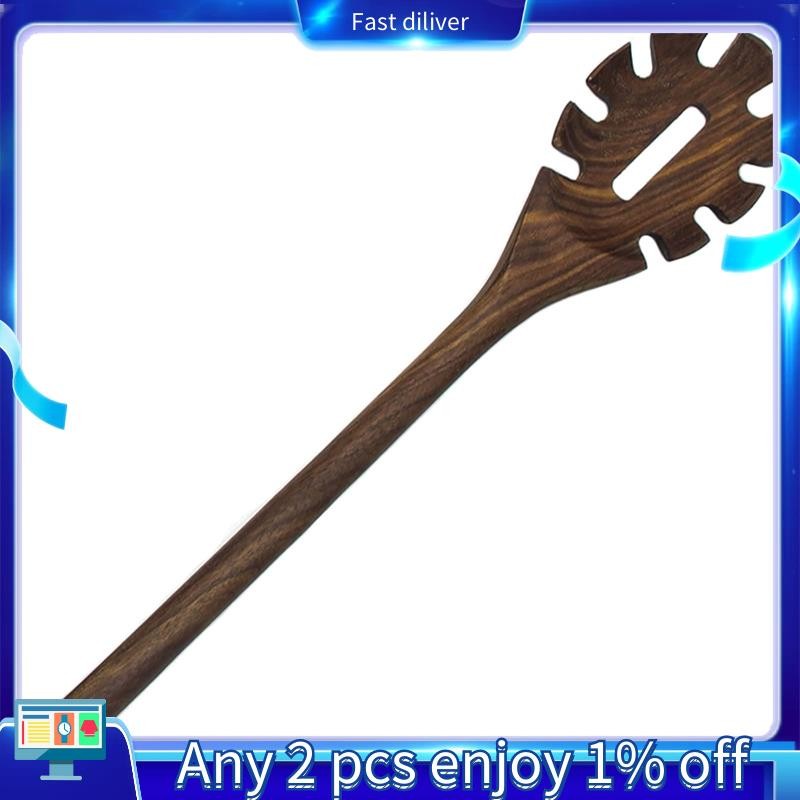 Walnut Wood Spaghetti Pasta Server Long Handle Wooden Pasta Spoon with ...