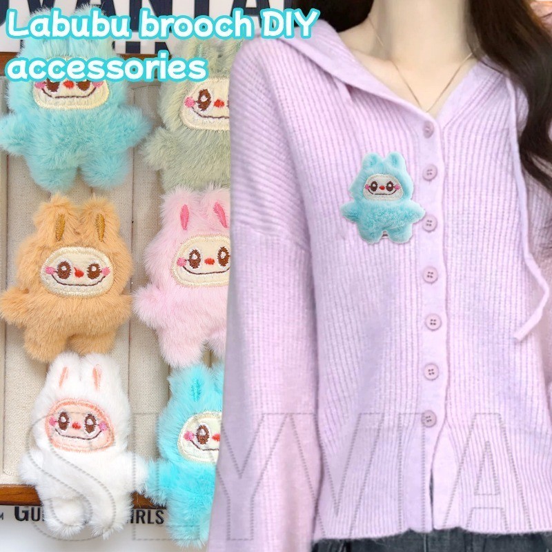 Cartoon Labubu Series Broochs Pins - Denim Shirt Lapel Hat Collar ...