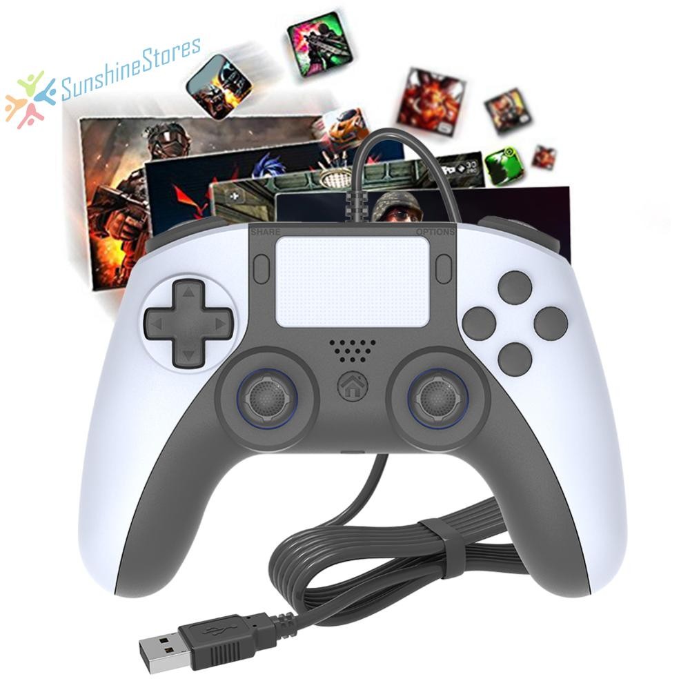 Wired Gaming Controller USB Gamepad Dual Vibration/6 Axis Gyro for PS5 ...