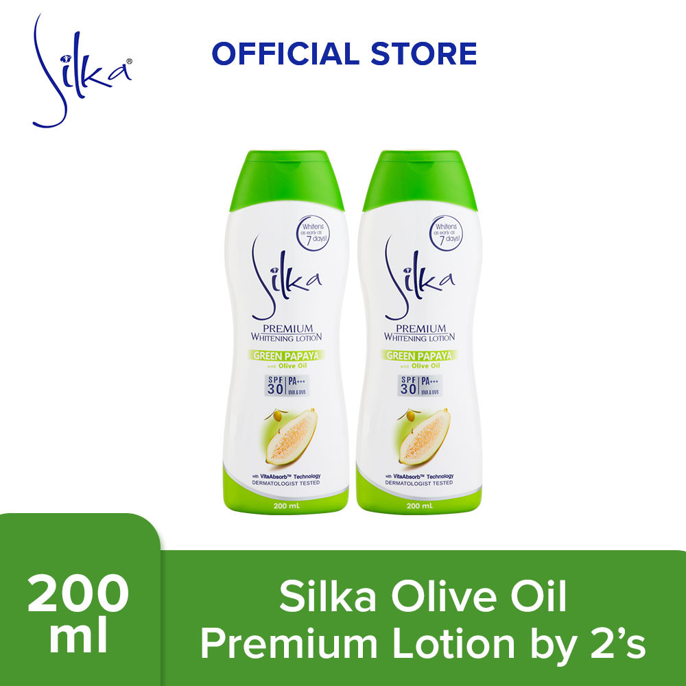 Silka Olive oil Lotion (Green Premium) 200ml by 2's | Shopee Philippines