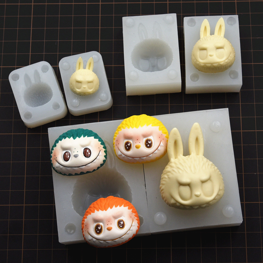 labubu Large, Medium and Small Specifications Silicone Face Mold Ultra ...
