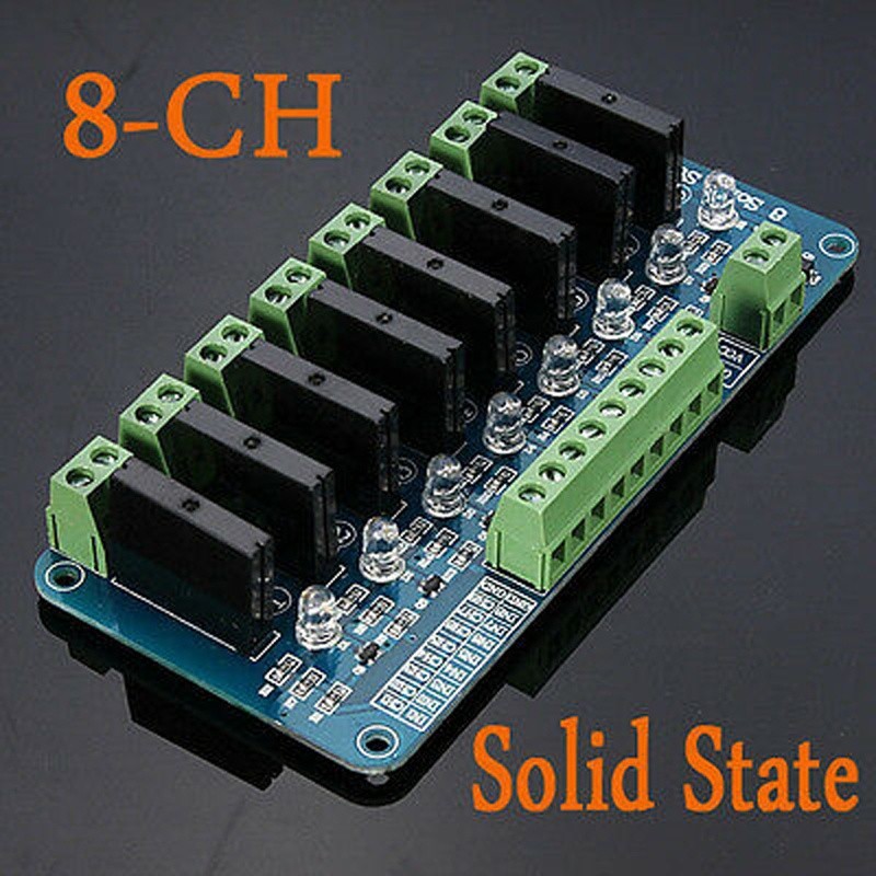 NEW 8 Channel Solid State Relay OMRON SSR Relay Module Low Level With Resistive Fuse For ...