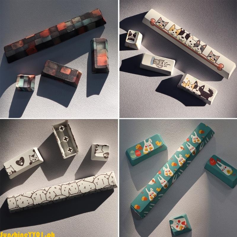 SUN Keycaps 4-Piece Set Customized Keycap PBT Keycap 6 25u Spacebar Esc ...