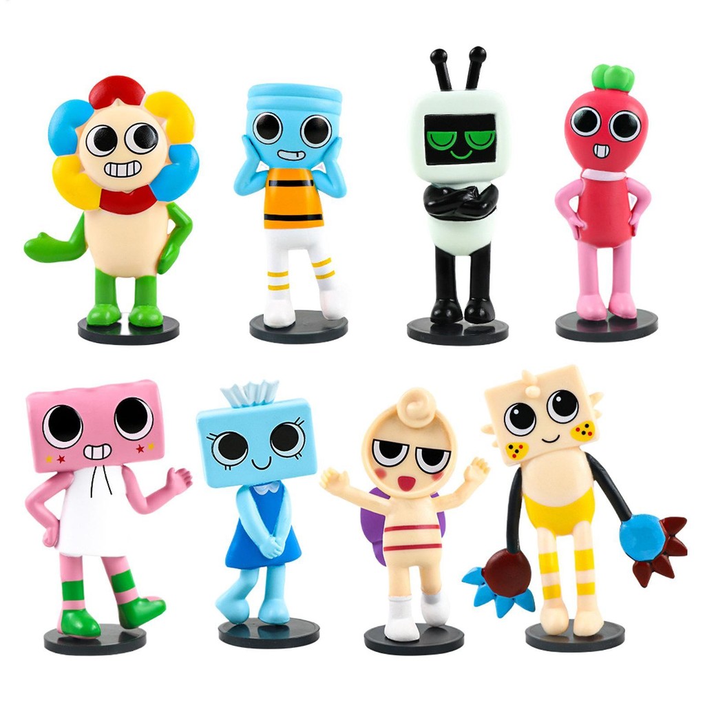Dandy's World Anime Toys Posable Cartoon Character Sculpture Set Model ...