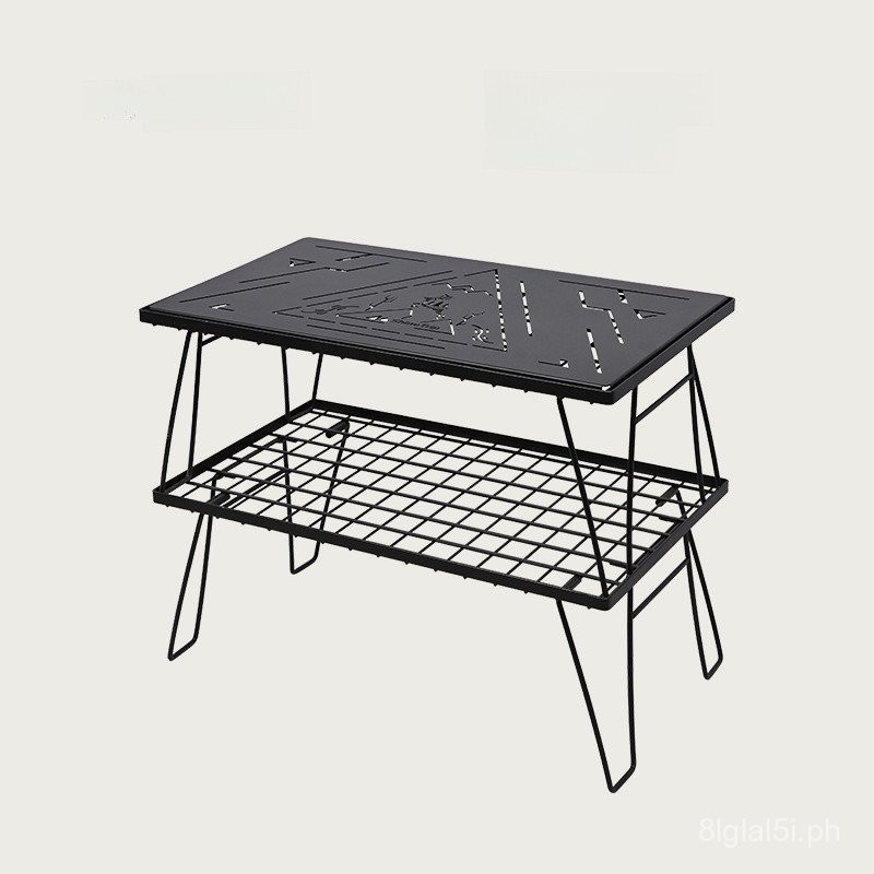 ShineTrip/Shanqu Camping Black Chess Cloth Iron Net Table Iron Stove ...
