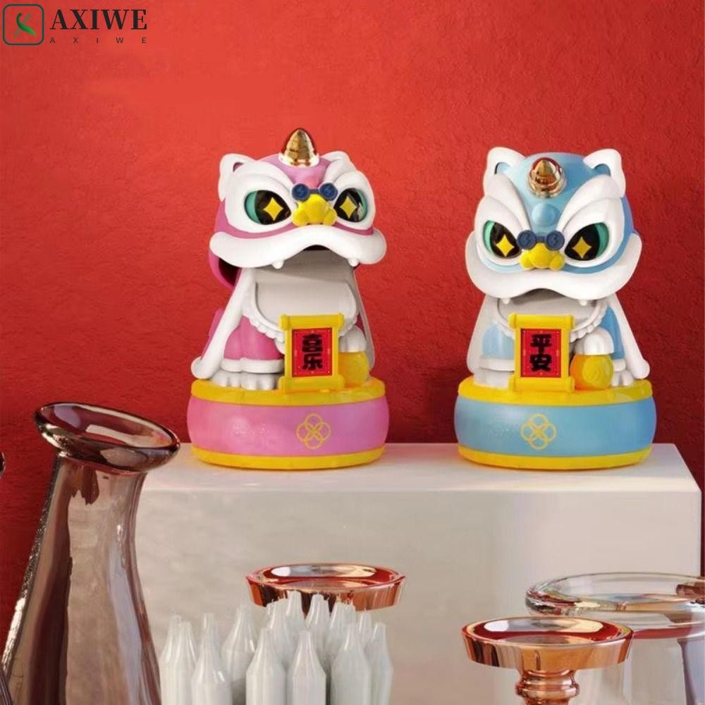 AXIWE Solar Powered Dancing Lion Toys, Automatic Nodding Head Lucky ...