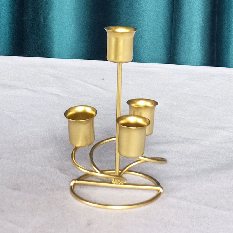 Iron Multi-Head Candlestick Romantic Time Decoration Restaurant Bedroom ...
