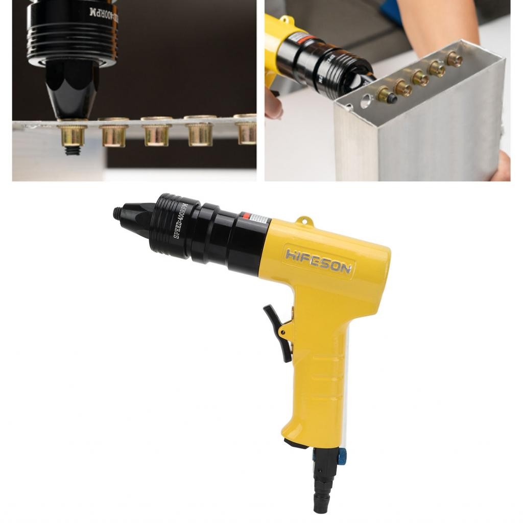 Pneumatic Rivet Nut Tool Kit M6 M8 M10 Head Ergonomic Handle Shockproof ...