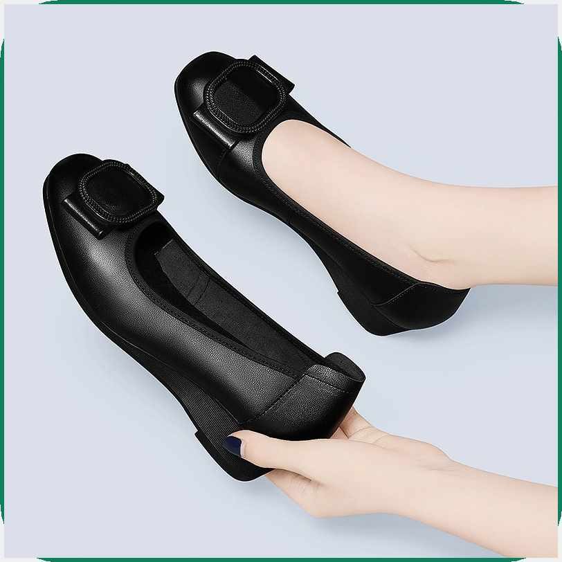Ladies.x{Korean[vi/Style>yU)Black}dd)Leather}wc)Wedge~pe*Shoes~Z*School ...