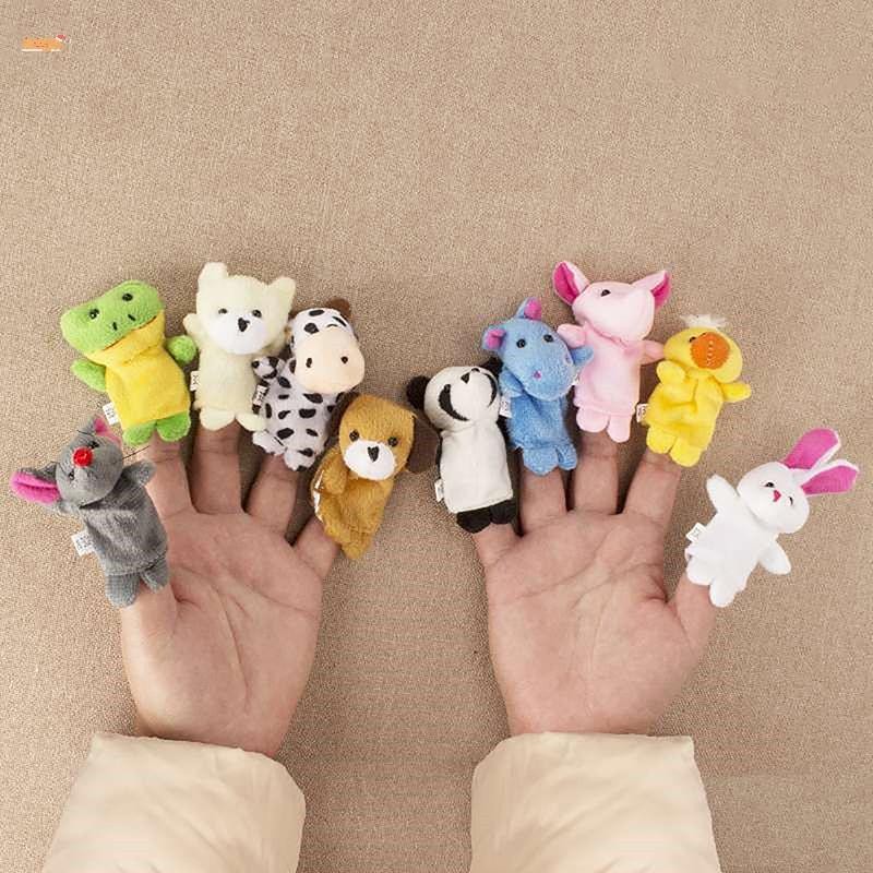 Sweet Cartoon Hand Doll Finger Puppet Baby Child Comfort Doll Plush Toy ...