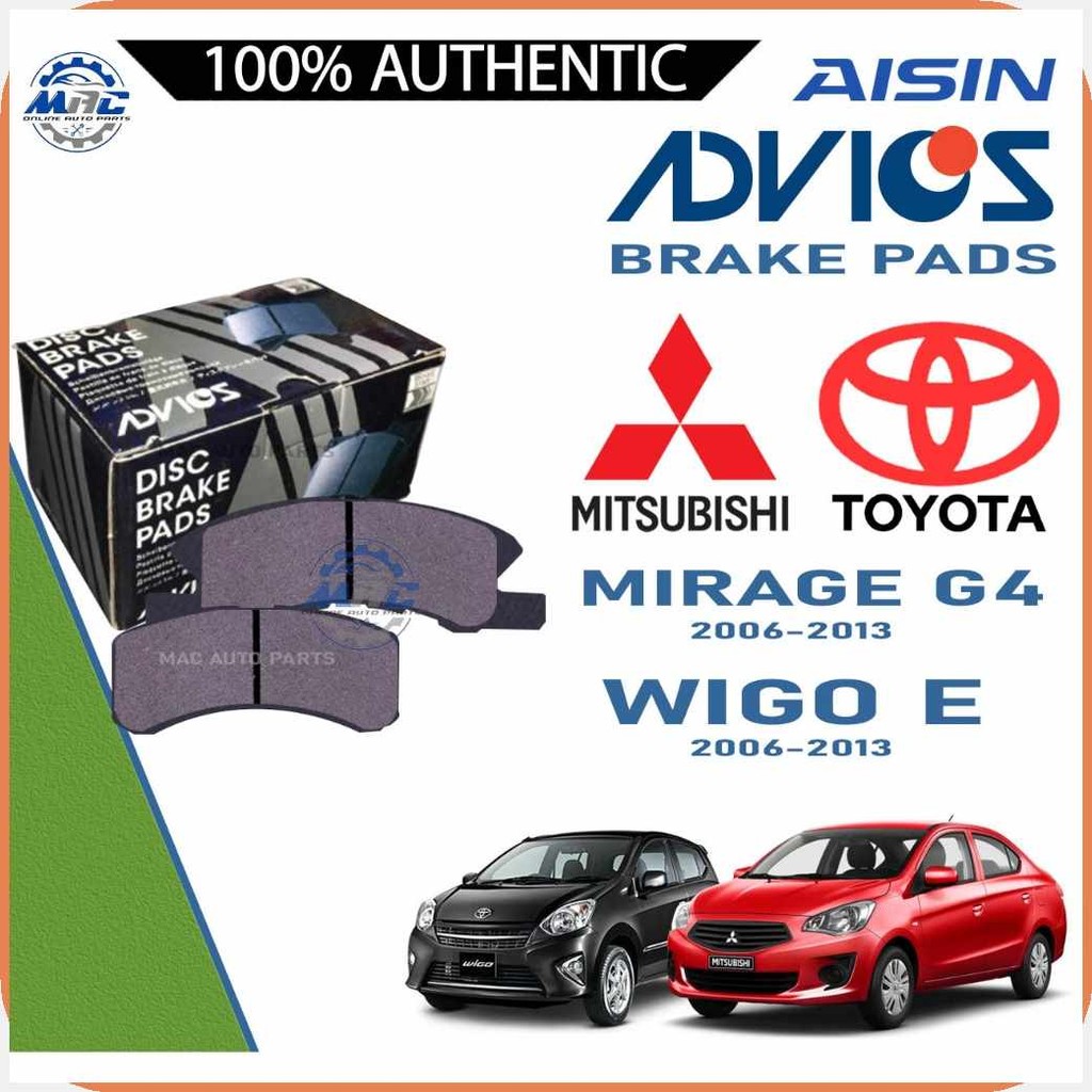 AISIN{vc{ADVICS}Jo,BRAKE&S`PADS;k`FRONT;o`SET;r`Mitsubishi;F`Mirage;z ...