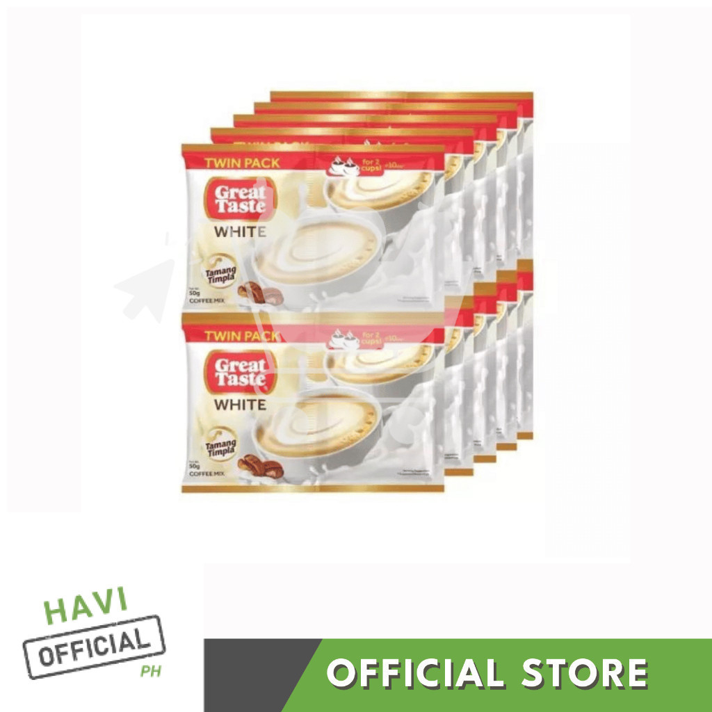HAVI OFFICIAL GREAT TASTE WHITE COFFEE TWIN PACK 50G X 10PCS | Shopee ...
