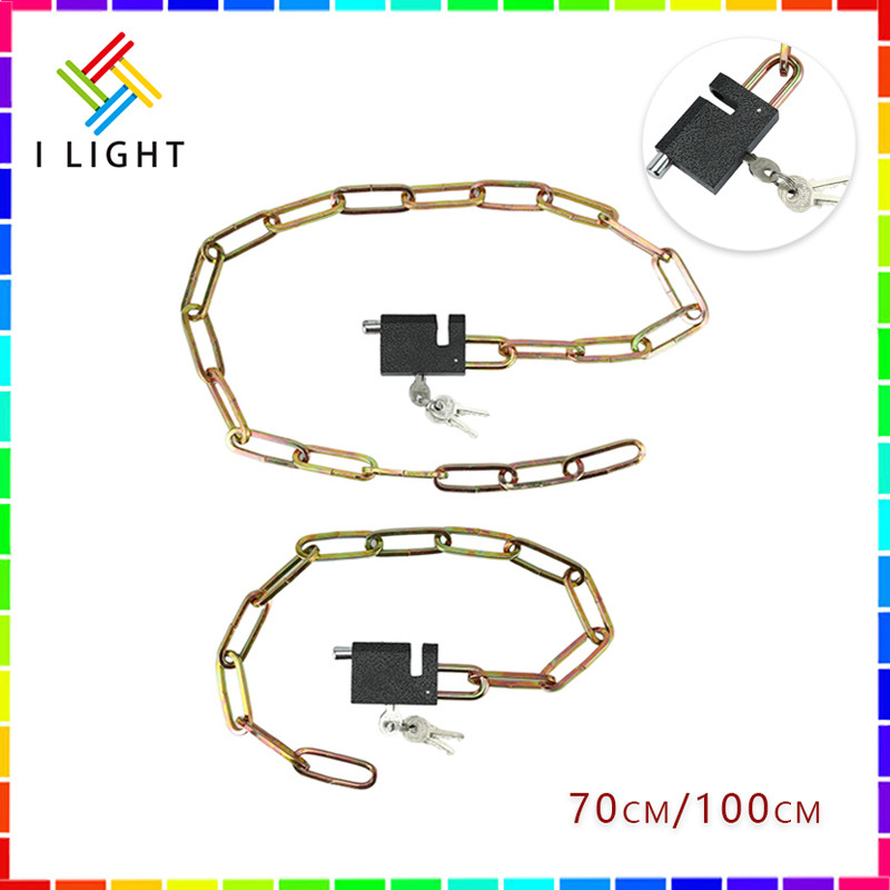 （Fast Delivery）Iron Gold Chain With Black Metal Padlock 70cm（7×80 ...