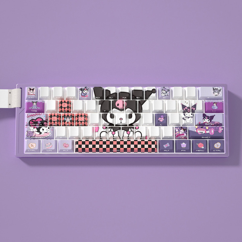 # JTPH # Cartoon Sanrio Kuromi 126 Keys Keyboard Keycap Cherry PBT Dye ...