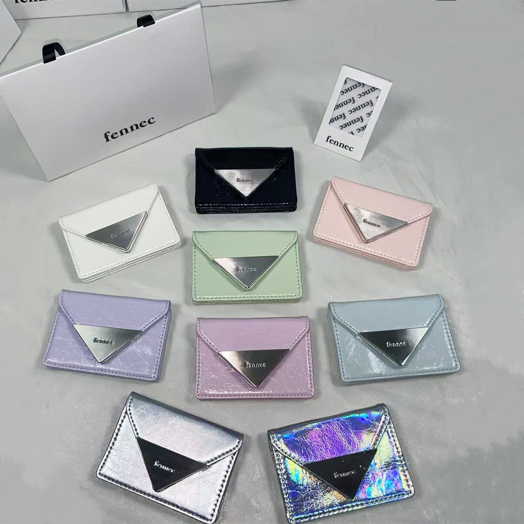 New Niche fennec Cattlehide Card Bag Triangle Flip Certificate Card ...