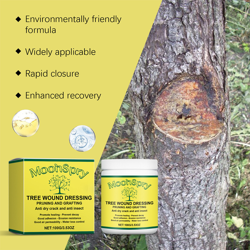 100g Tree Wound Bonsai Cut Paste with Brush Plant Cut Paste Pruning ...