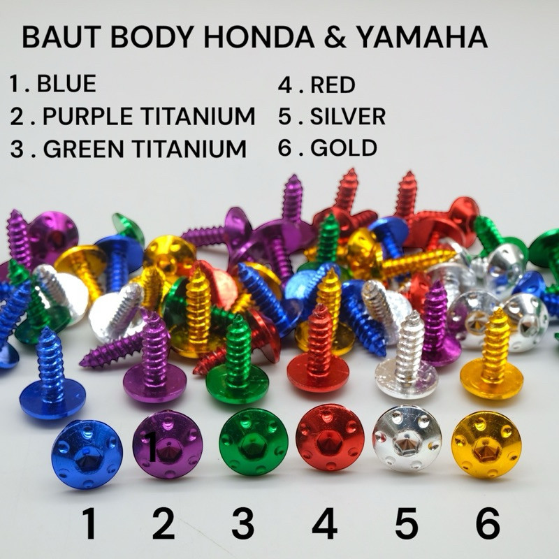 FULL CNC Motorcycle Body Bolts SPOTS Anti-Rust Worm Body Bolts ...