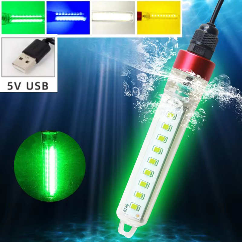 20W Fish Lure Light Led Underwater Fish Attraction 5V/12V Ice Fishing ...