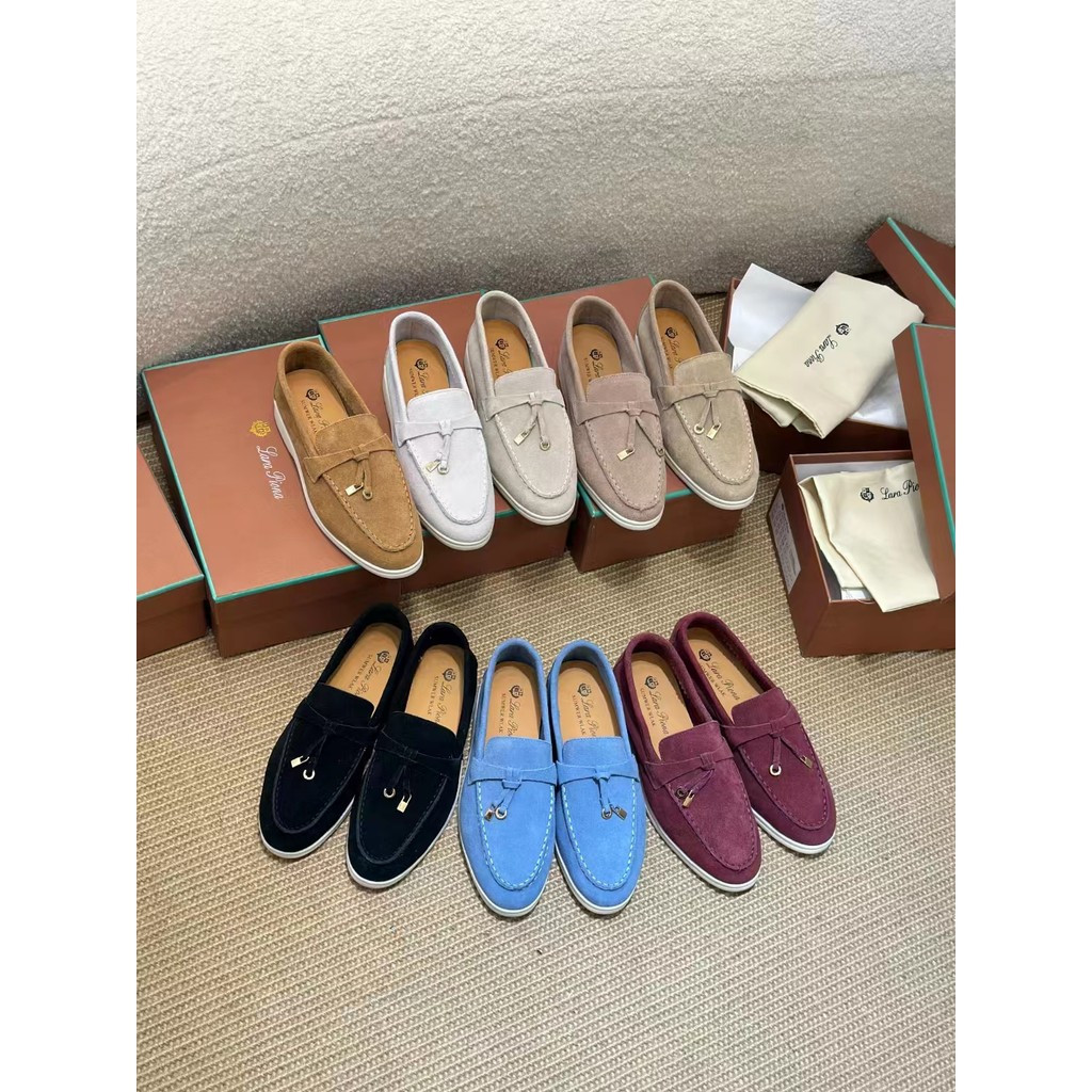 2025 Classic Suede LP Loafers Unisex Versatile Lock Decoration Genuine ...
